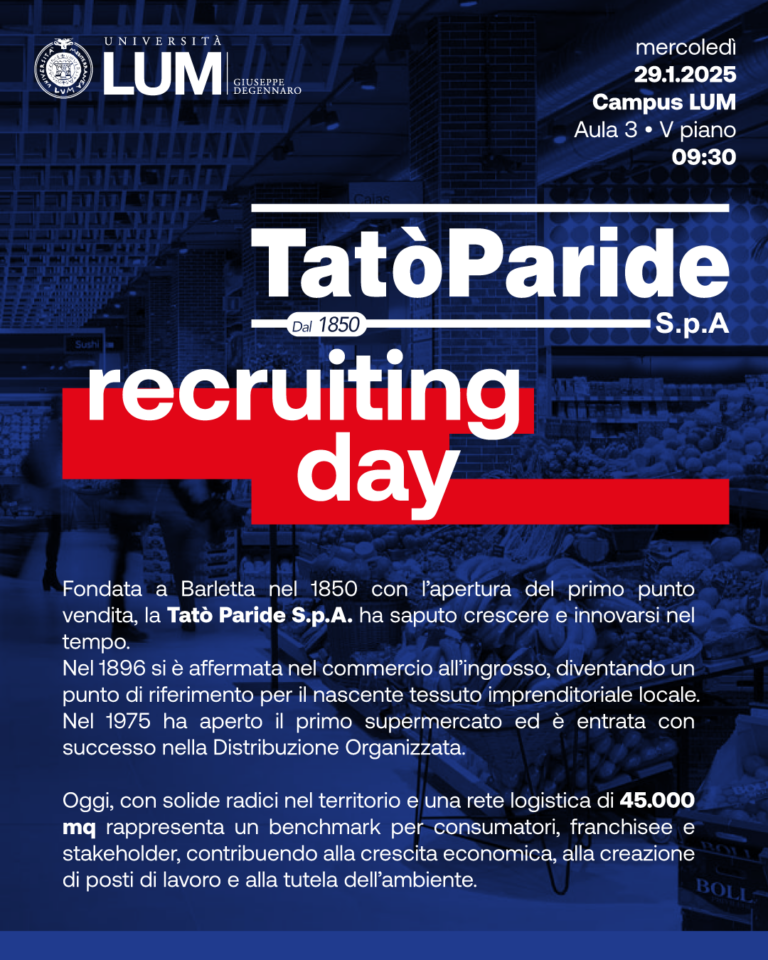 LUM - Recruiting Day Tatò Paride